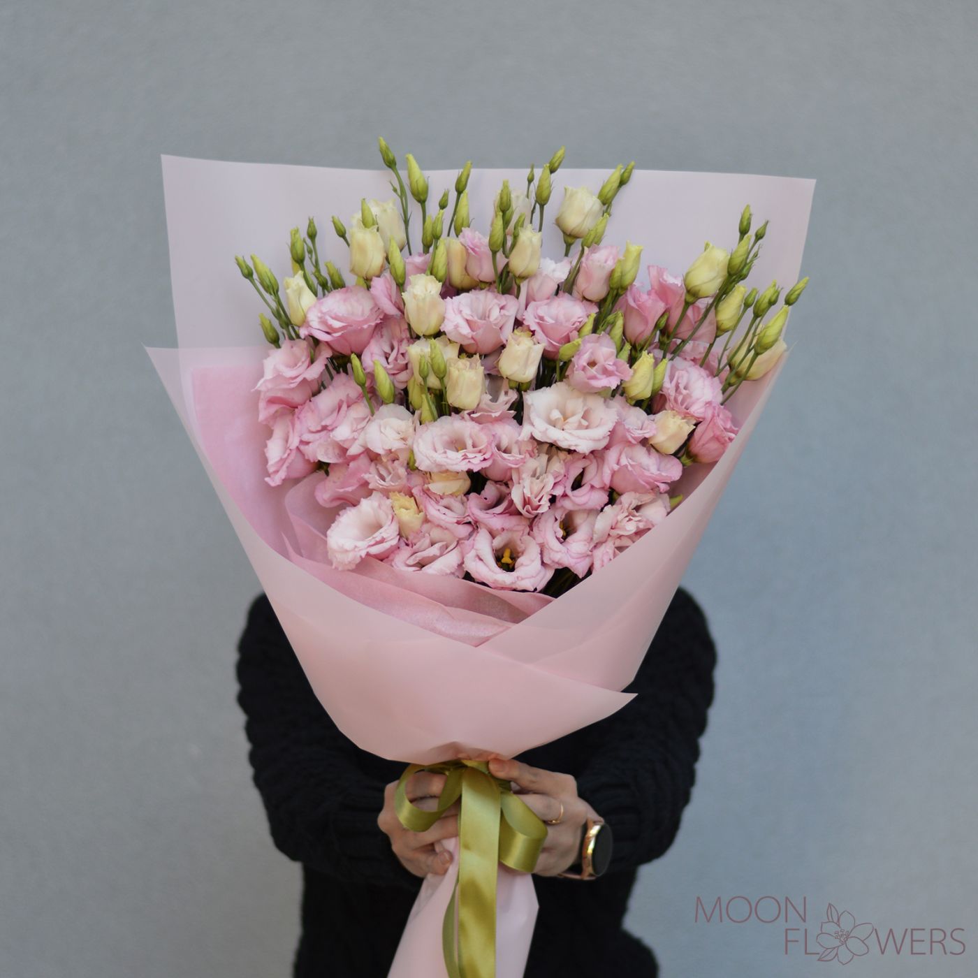 Buchet de eustoma roz pal - livrare flori Chișinău